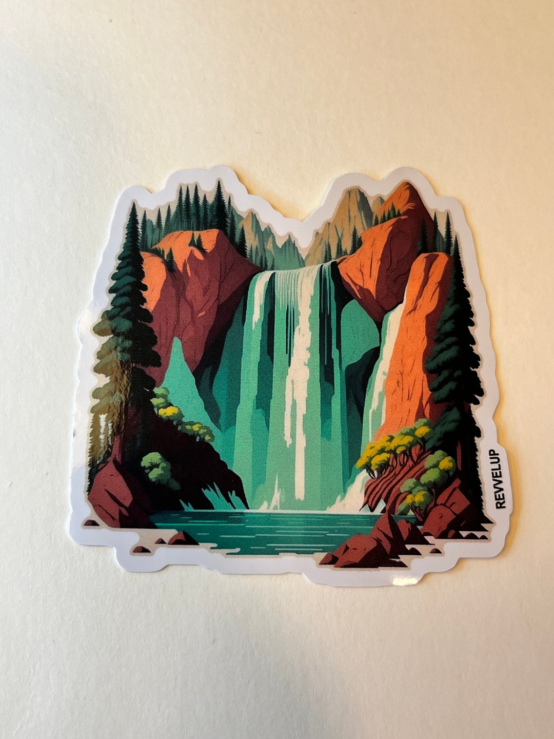 Outdoors Nature Sticker | Nature Decal | Waterfall Stickers ...