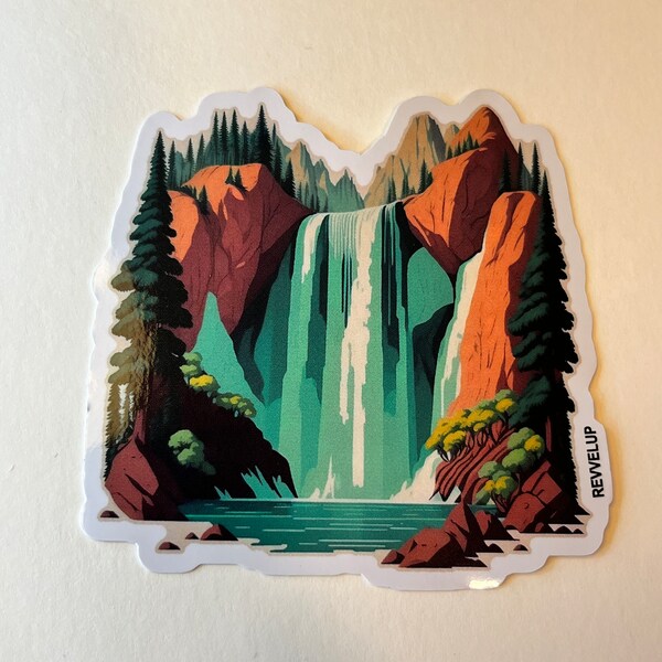 Waterfall Sticker - Etsy