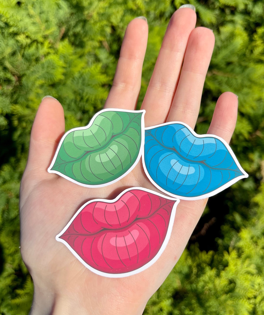 Pop Art Lip Sticker - Etsy