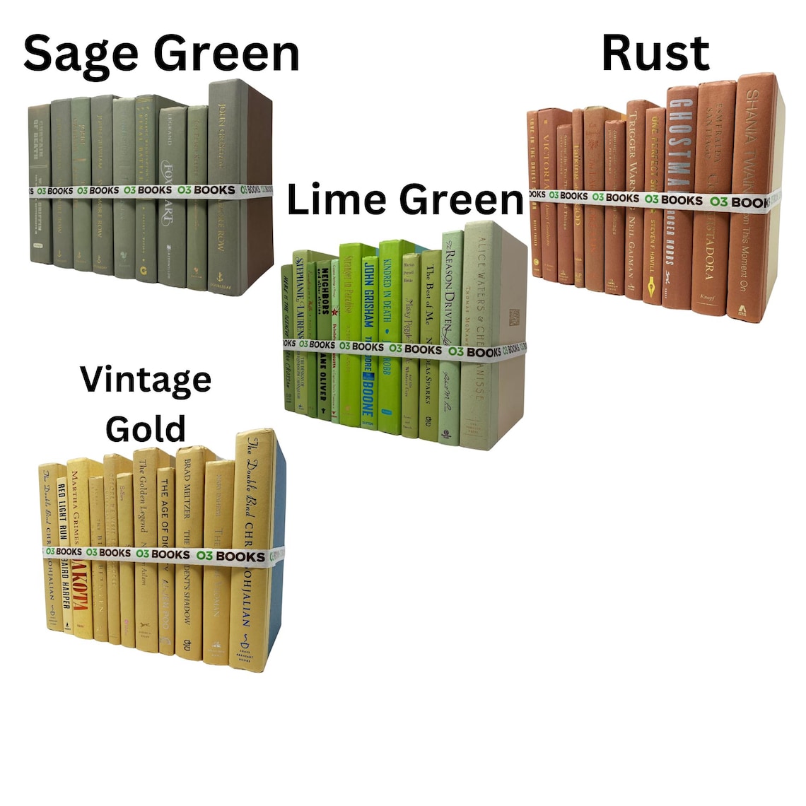 Decorative Book Bundles | Hardcover Books by Color, Staging Props - Etsy