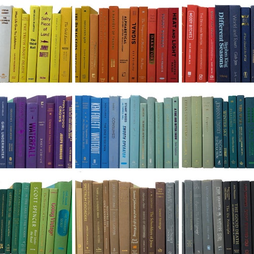 Real Books by Color™ Choose Your Colors Office Home - Etsy