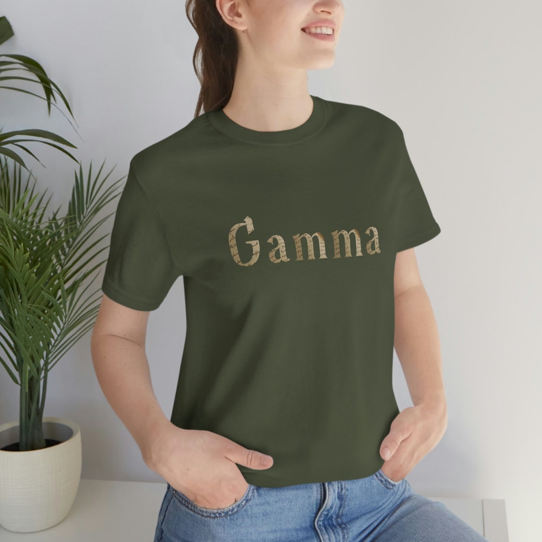 Gamma Tshirt Unique Cursive Handwriting Pattern - Etsy