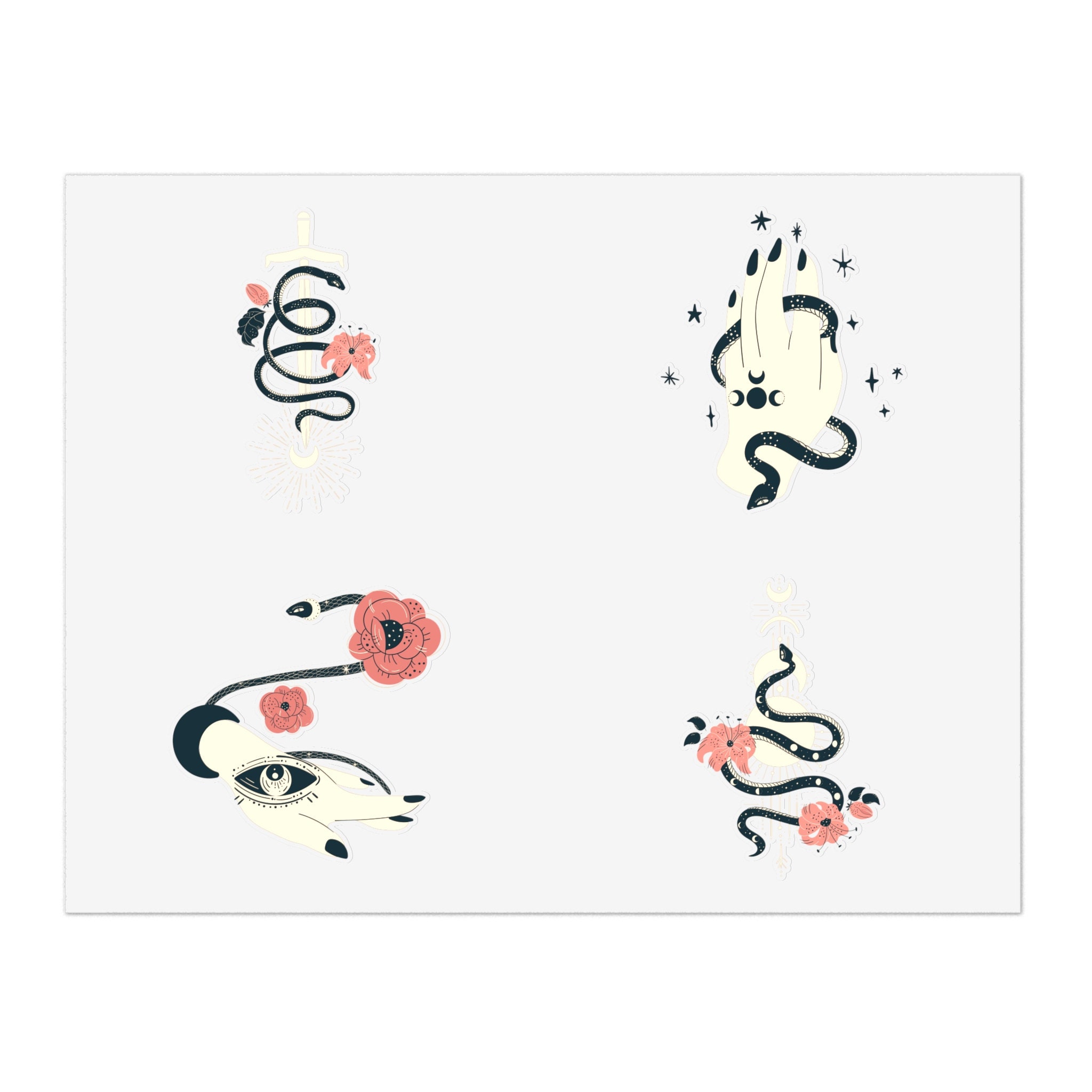 Magical Snakes Sticker Sheet Hand Witchcraft Wiccan - Etsy