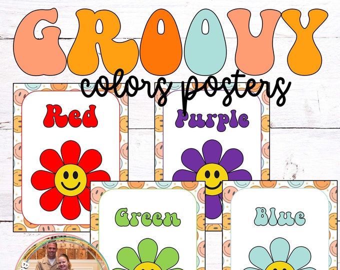 COLORS Groovy Boho Classroom Decor Homeschool Decor Groovy - Etsy