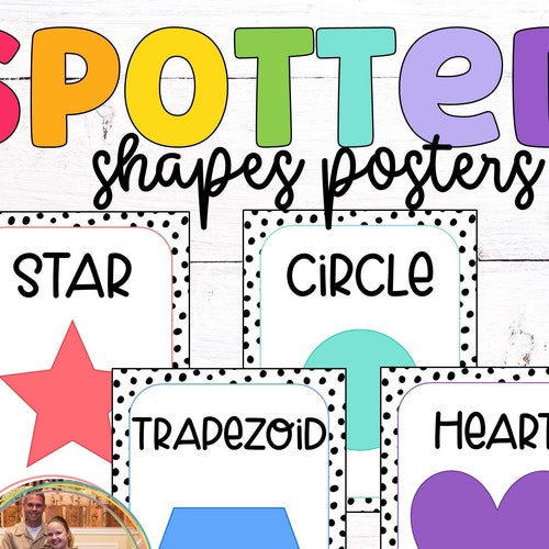 Watercolor Shapes Posters Watercolor Classroom Decor - Etsy