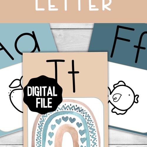 Boho Rainbow Alphabet - Etsy