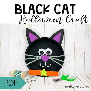 Halloween Black Cat Craft for Preschoolers Halloween Printable Diy ...