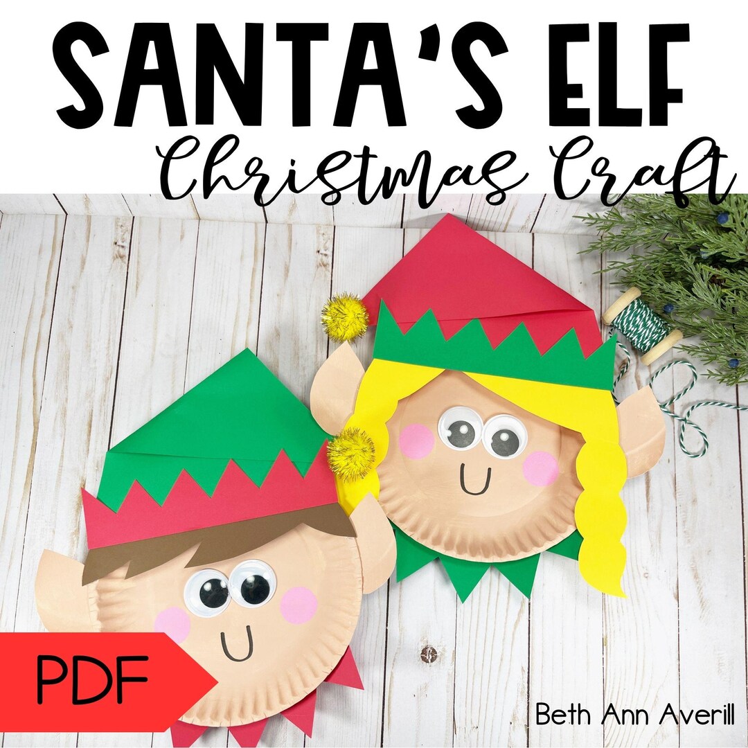 Elf Christmas Crafts for Preschoolers Printable Craft Kit Christmas ...