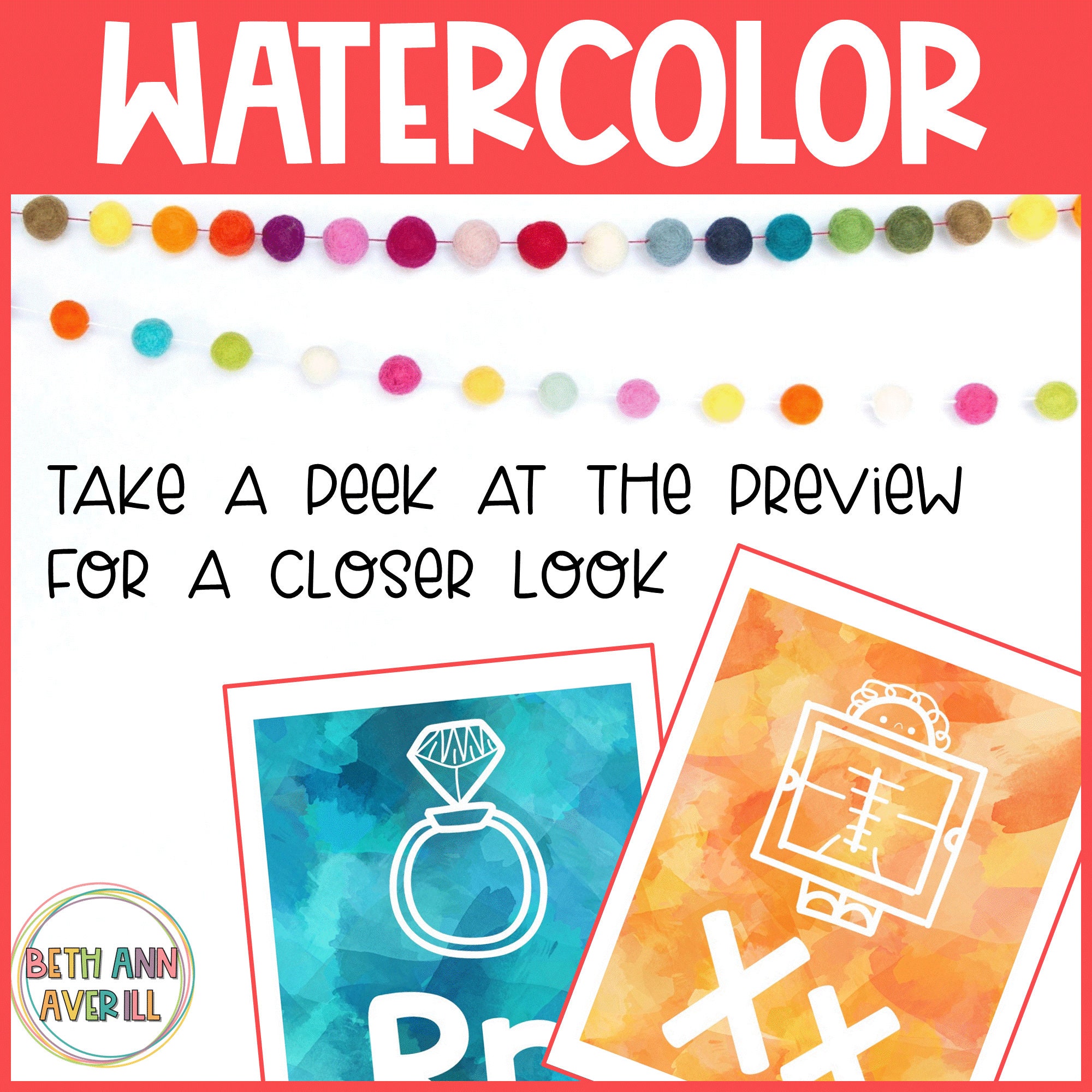 Watercolor Classroom Decor Homeschool Decor Watercolor - Etsy