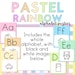 Pastel Rainbow ABC Posters Classroom Decor Homeschool Decor Light ...