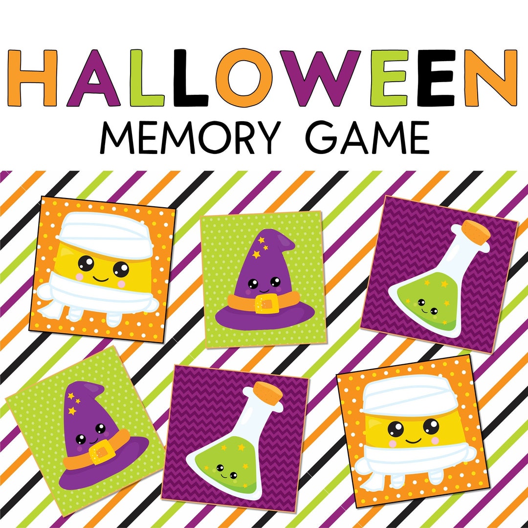 Halloween Memory Game for Preschoolers and Early Learners - Etsy