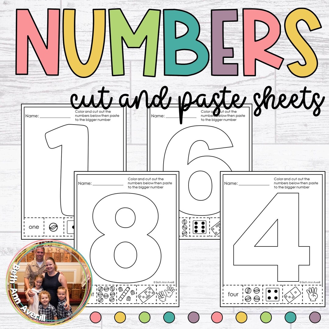 Cut and Paste Preschool Worksheets Learn to Cut Kids - Etsy