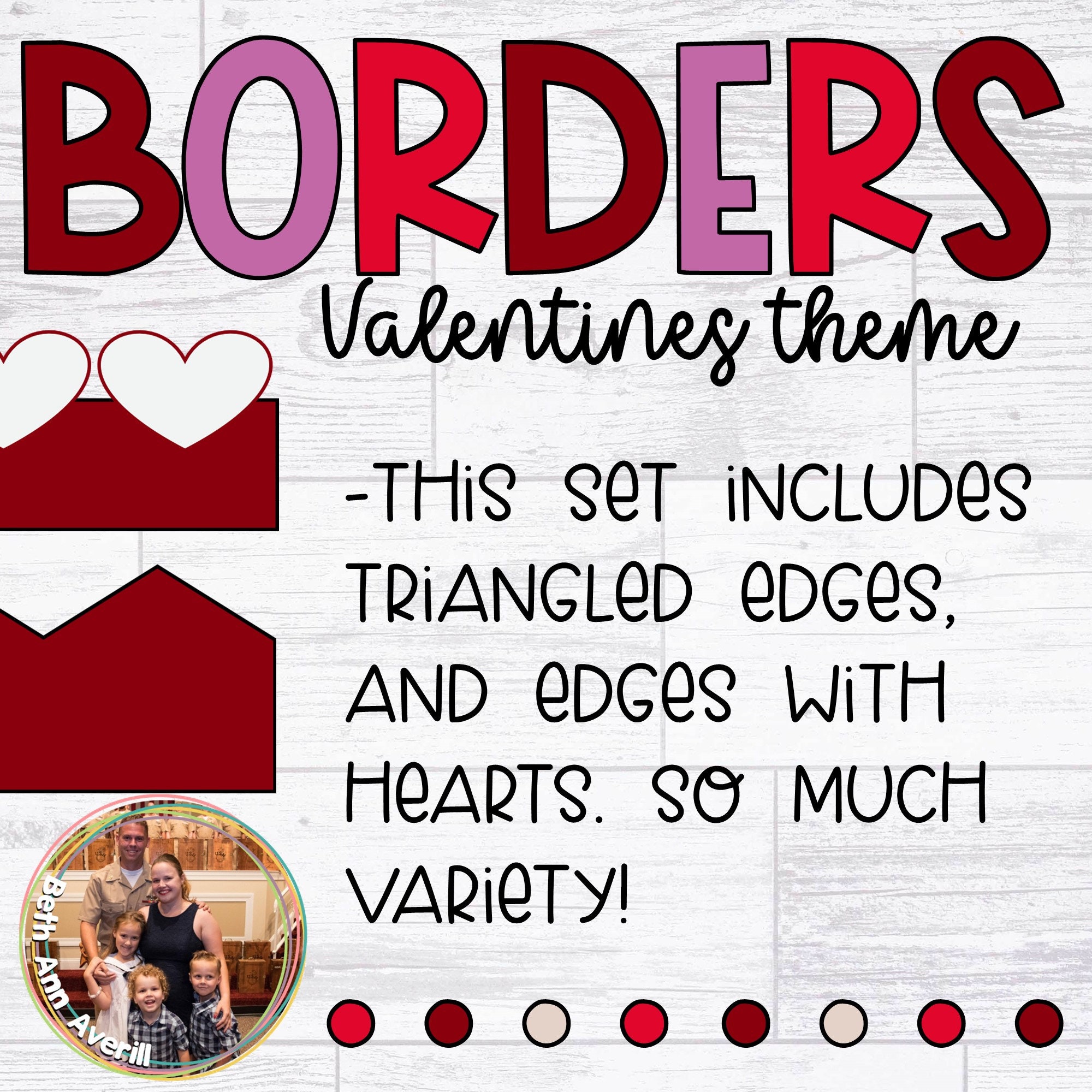 Valentine's Day Borders Love Themed Classroom Bulletin Board ...