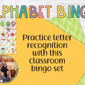Alphabet Bingo Cards Alphabet Game for Letter Recognition in ...