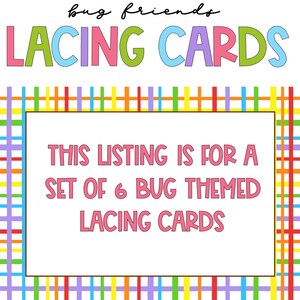 Bug Lacing Cards Insect Lacing Printables - Etsy
