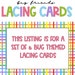 Bug Lacing Cards Insect Lacing Printables - Etsy