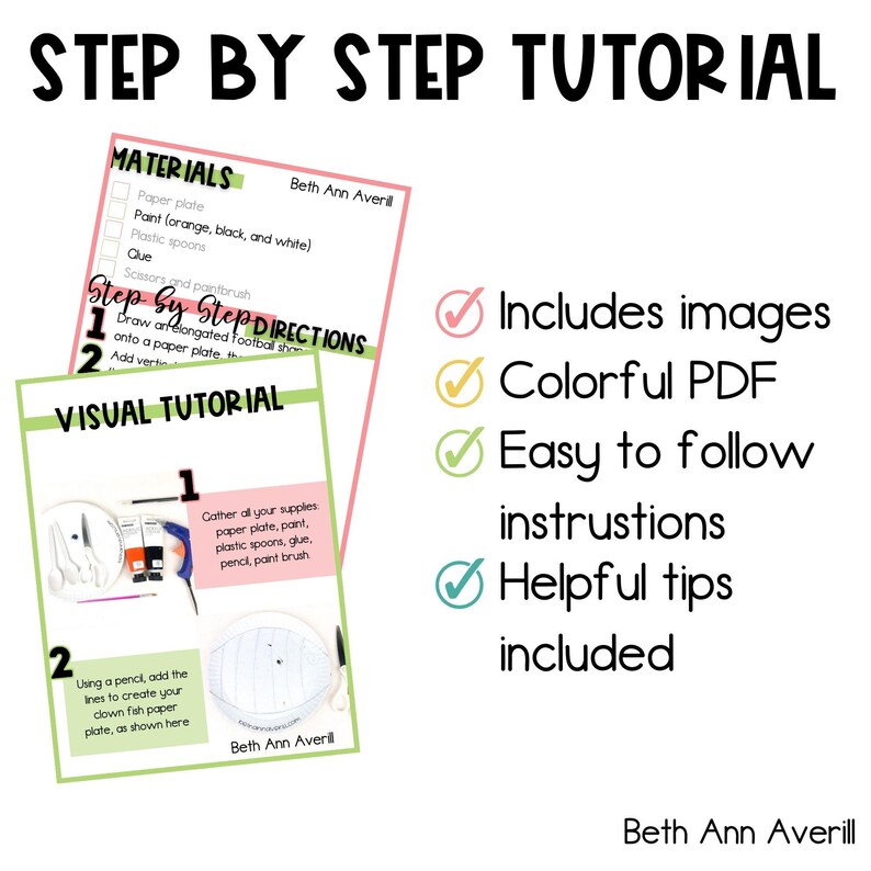 Clown Fish Craft for Preschoolers Ocean Summer Crafts Activity for ...