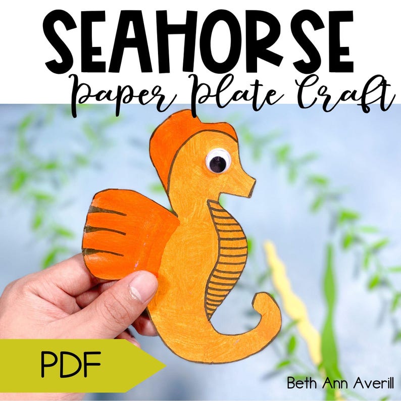 Seahorse Craft for Preschoolers Ocean Summer Crafts Activity for Summer ...