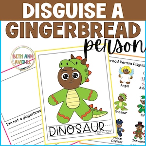 Disguise a Gingerbread Man Craft Activity for Christmas Bulletin Board ...