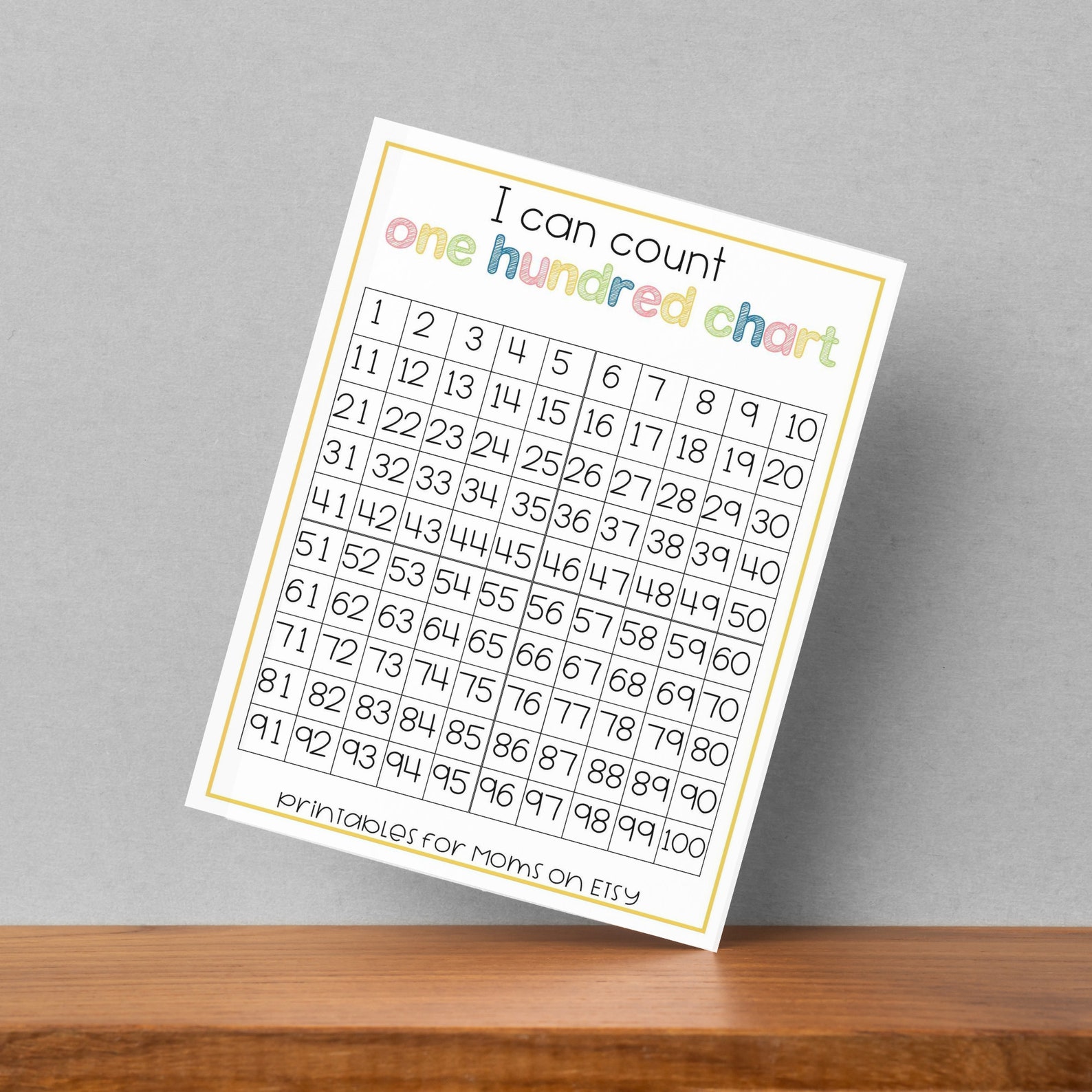 I Can Count to 100 100 Chart Hundreds Chart Math Tools for - Etsy UK