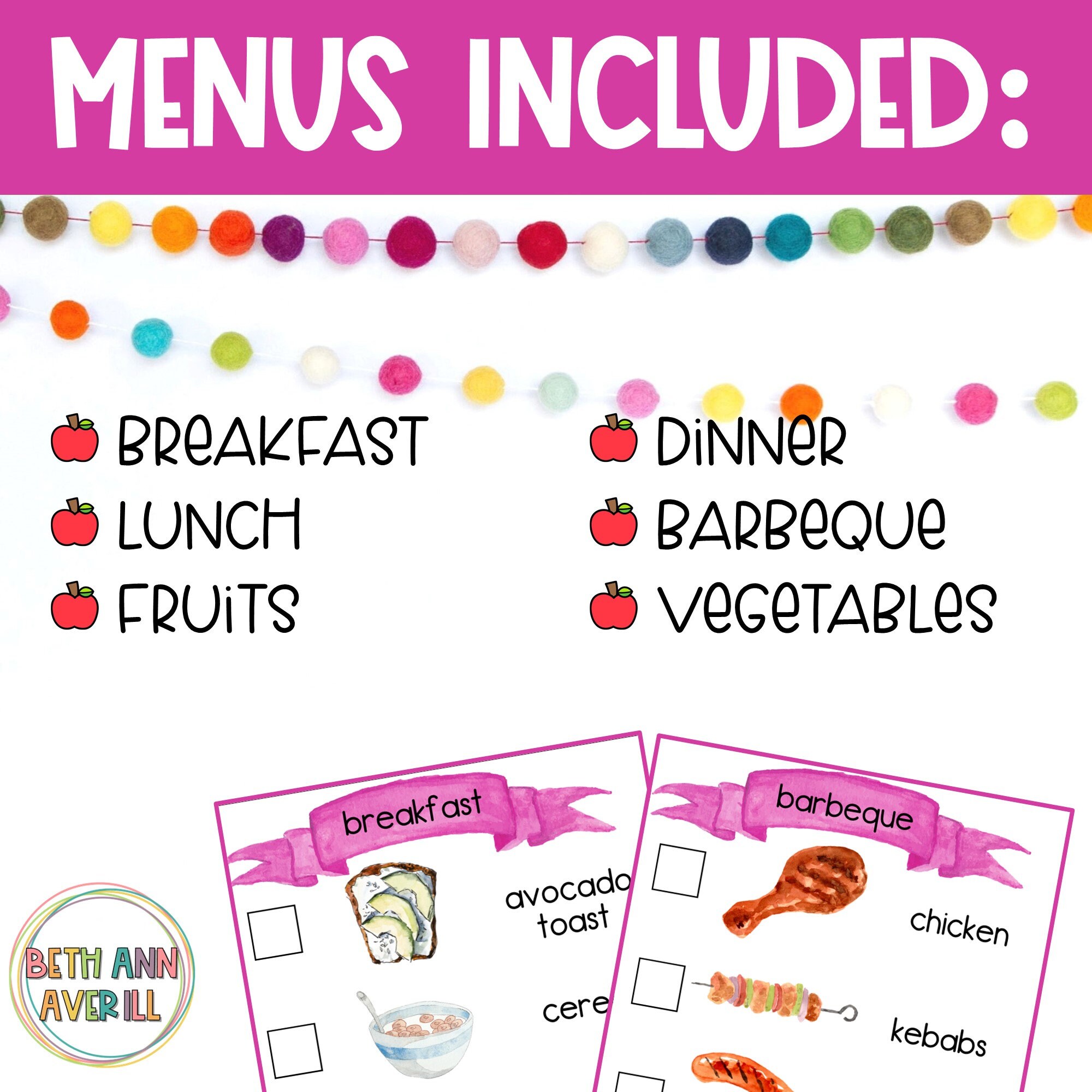 Restaurant Dramatic Play Menu for Imaginative Play for - Etsy