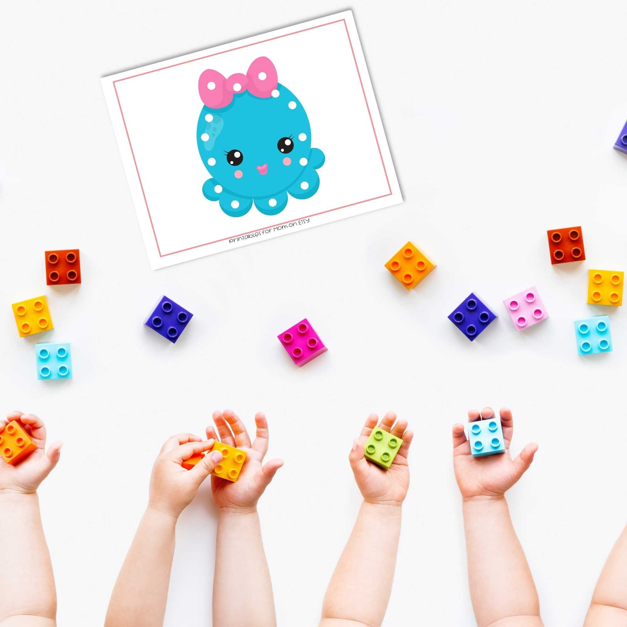 Ocean Creatures Lacing Cards, Spring Summer Fine Motor Skills - Etsy