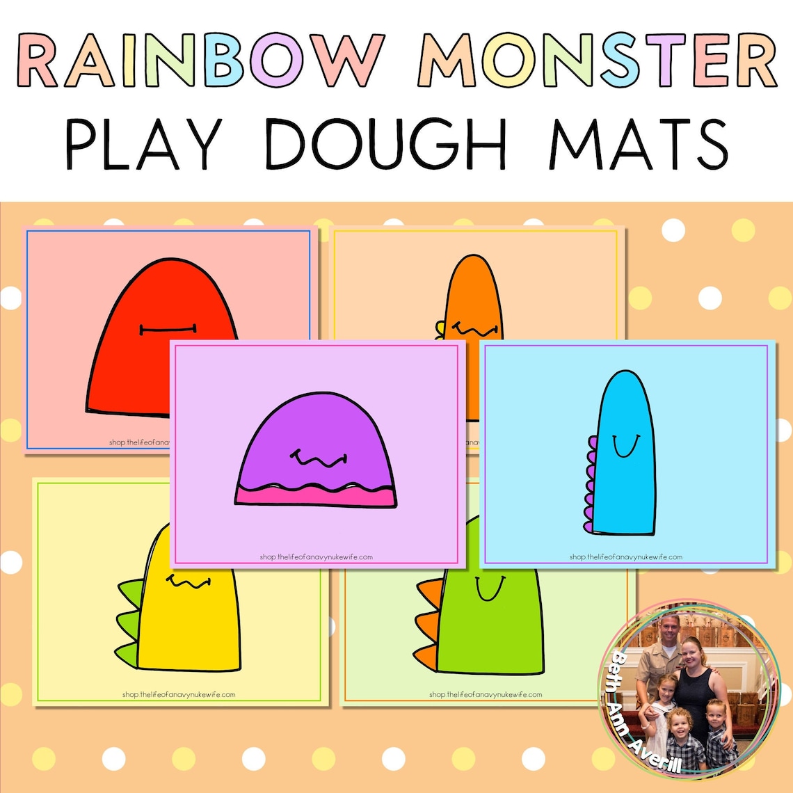 Halloween Play Dough Monster Mats Learning Colors Fine Motor - Etsy