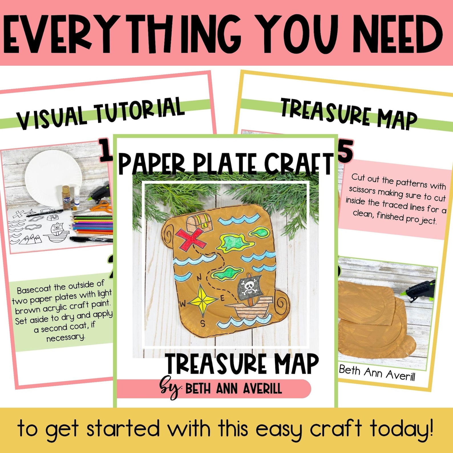 Treasure Map Craft for Preschoolers Ocean Summer Crafts Activity for ...
