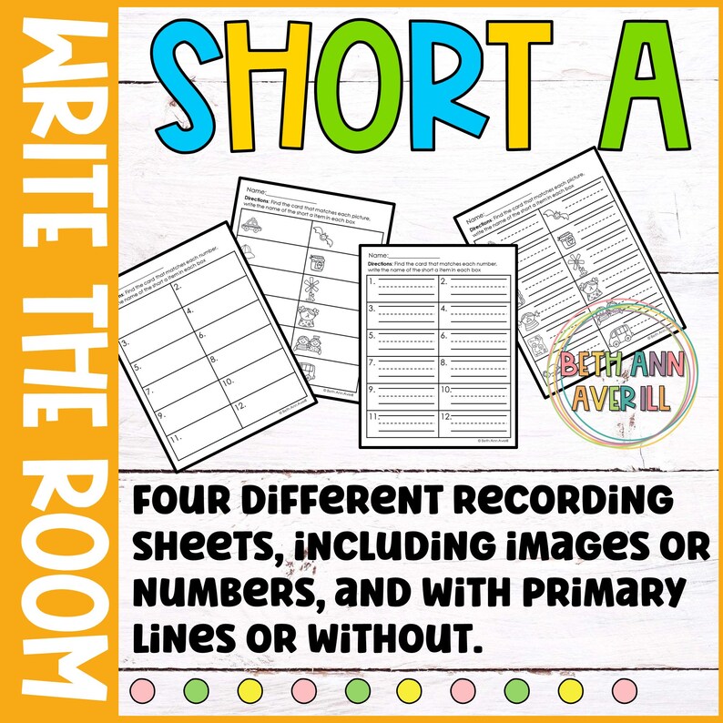Short A Sight Word Write the Room Vocabulary Activity for Preschool ...