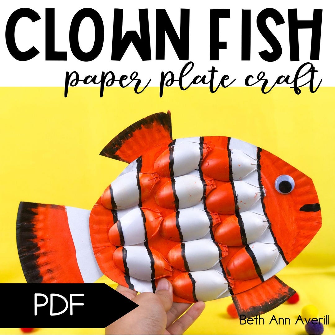 Clown Fish Craft for Preschoolers Ocean Summer Crafts Activity for ...