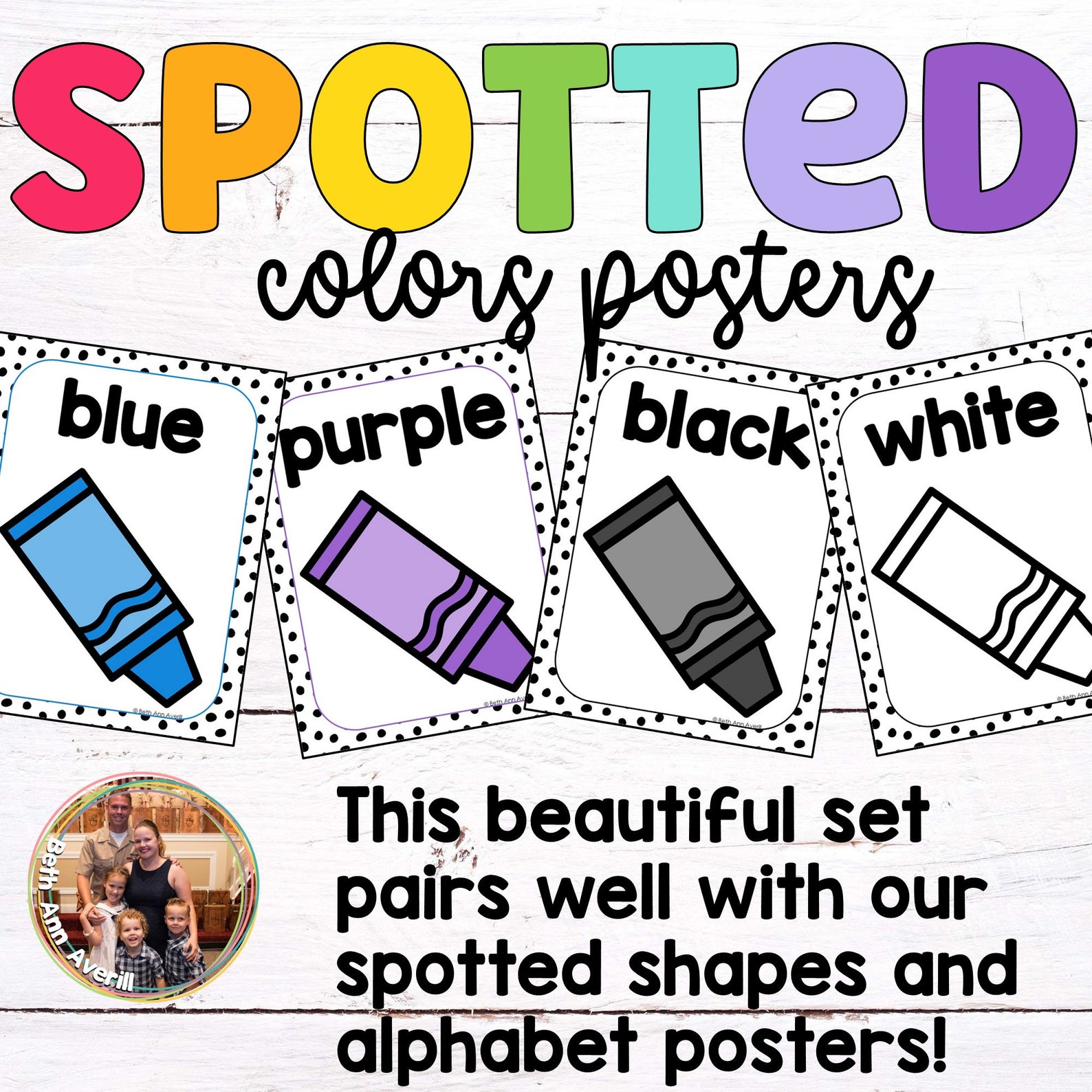 Crayon Color Posters Classroom Decorations Printable Spotted - Etsy