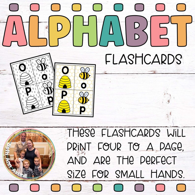 Bee Letter Alphabet Printable Matching Upper and Lower Case - Etsy