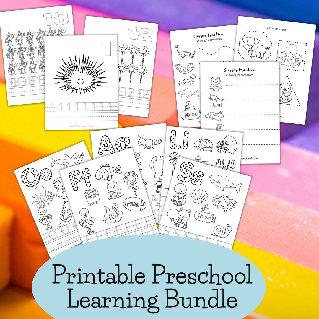 Mega Preschool Learning Bundle - Instant Download - Printable - Letter ...