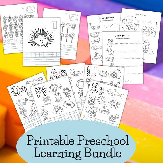 Mega Preschool Learning Bundle Instant Download Printable | Etsy
