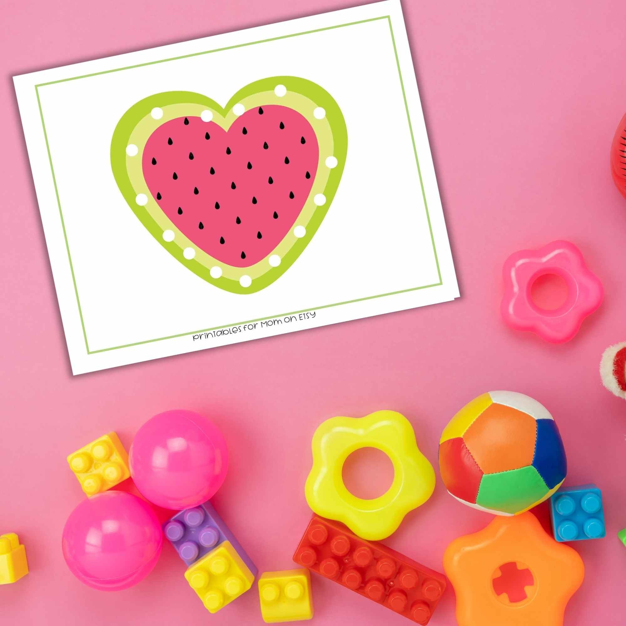Watermelon Lacing Cards, Spring Summer Fine Motor Skills - Etsy