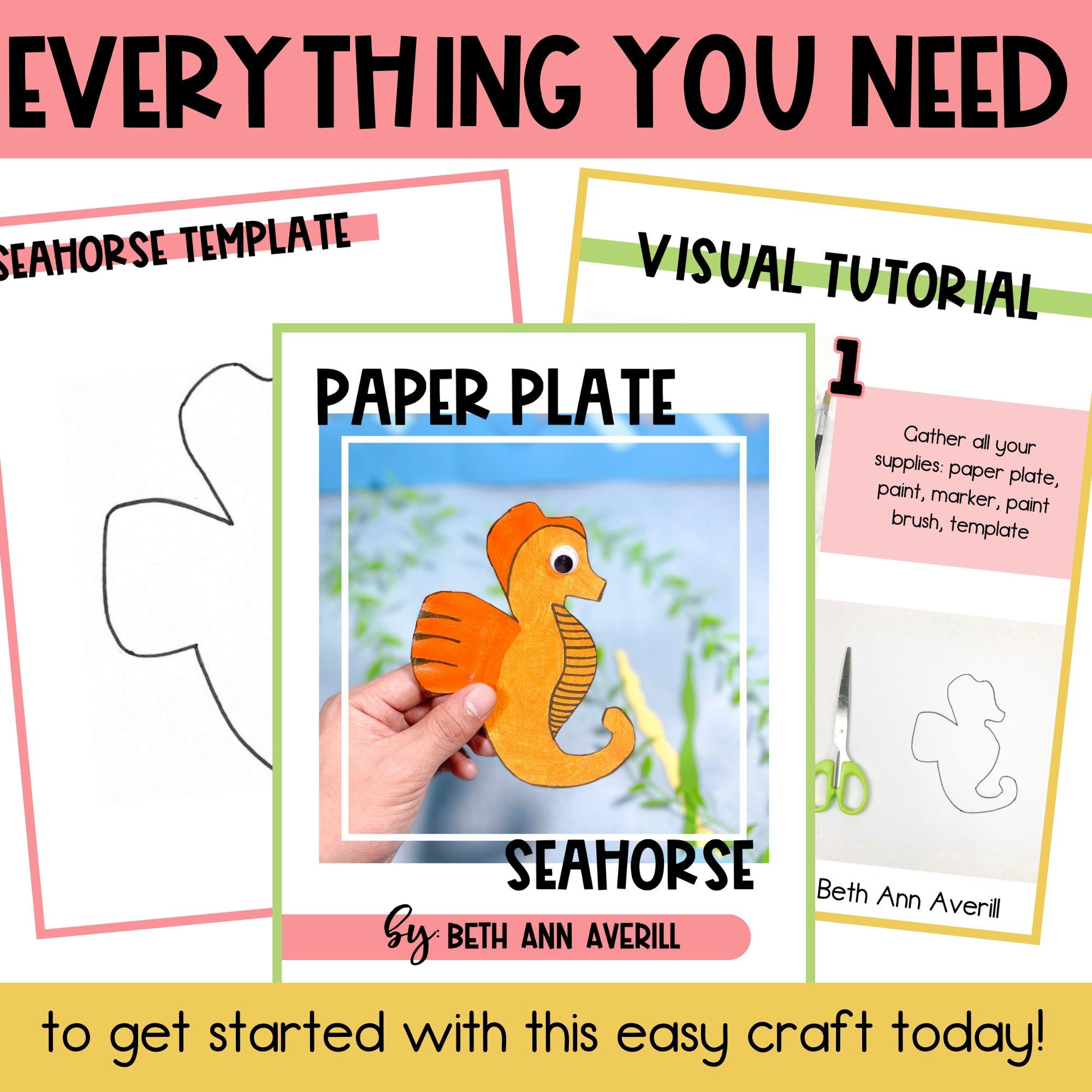 Seahorse Craft for Preschoolers Ocean Summer Crafts Activity for Summer ...