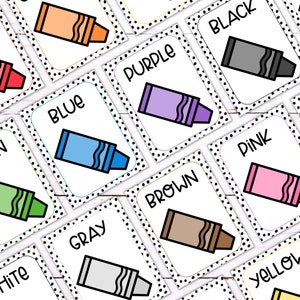 Crayon Color Posters Classroom Decorations Printable Spotted Brights ...