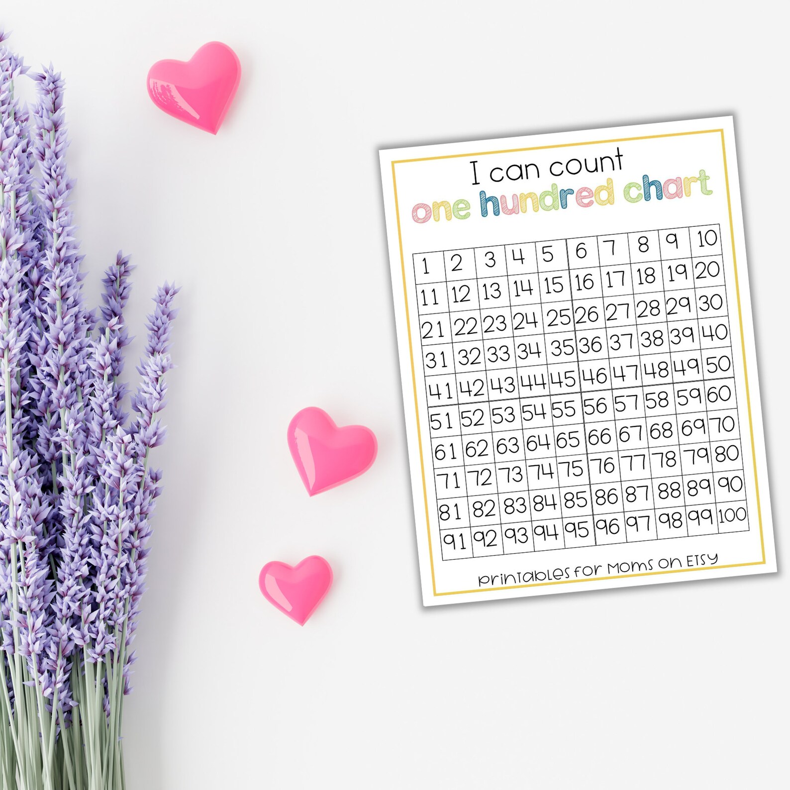 I Can Count to 100 100 Chart Hundreds Chart Math Tools for - Etsy UK