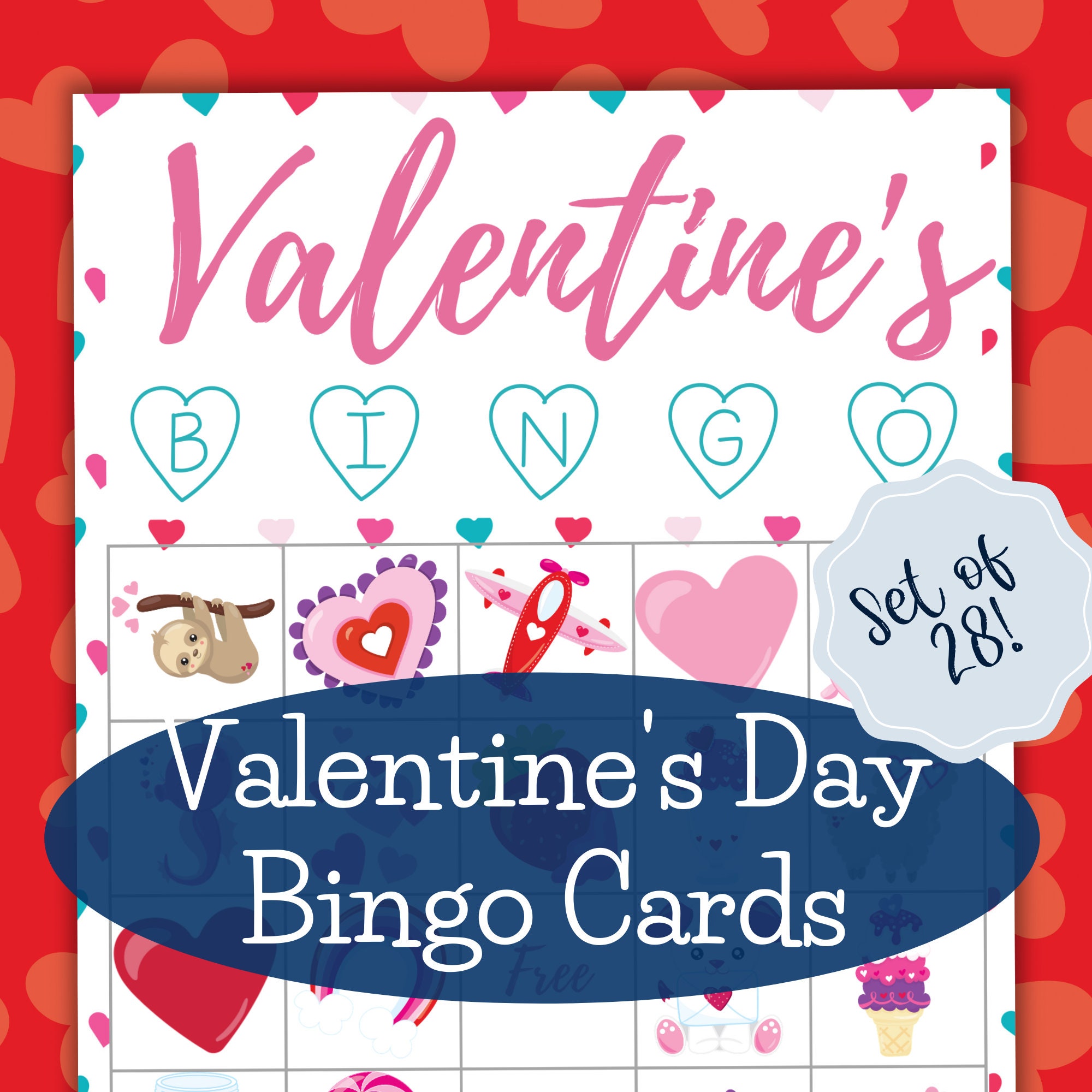 Valentine's Day Classroom Games - Bingo Cards, V Day Classroom Party ...
