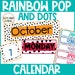 Rainbow Pop and Dots Calendar Squares That Fit Into Pocket Organizers ...