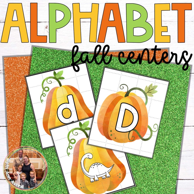 Autumn Sensory Bin Pumpkin Alphabet Matching Center for Preschool - Etsy
