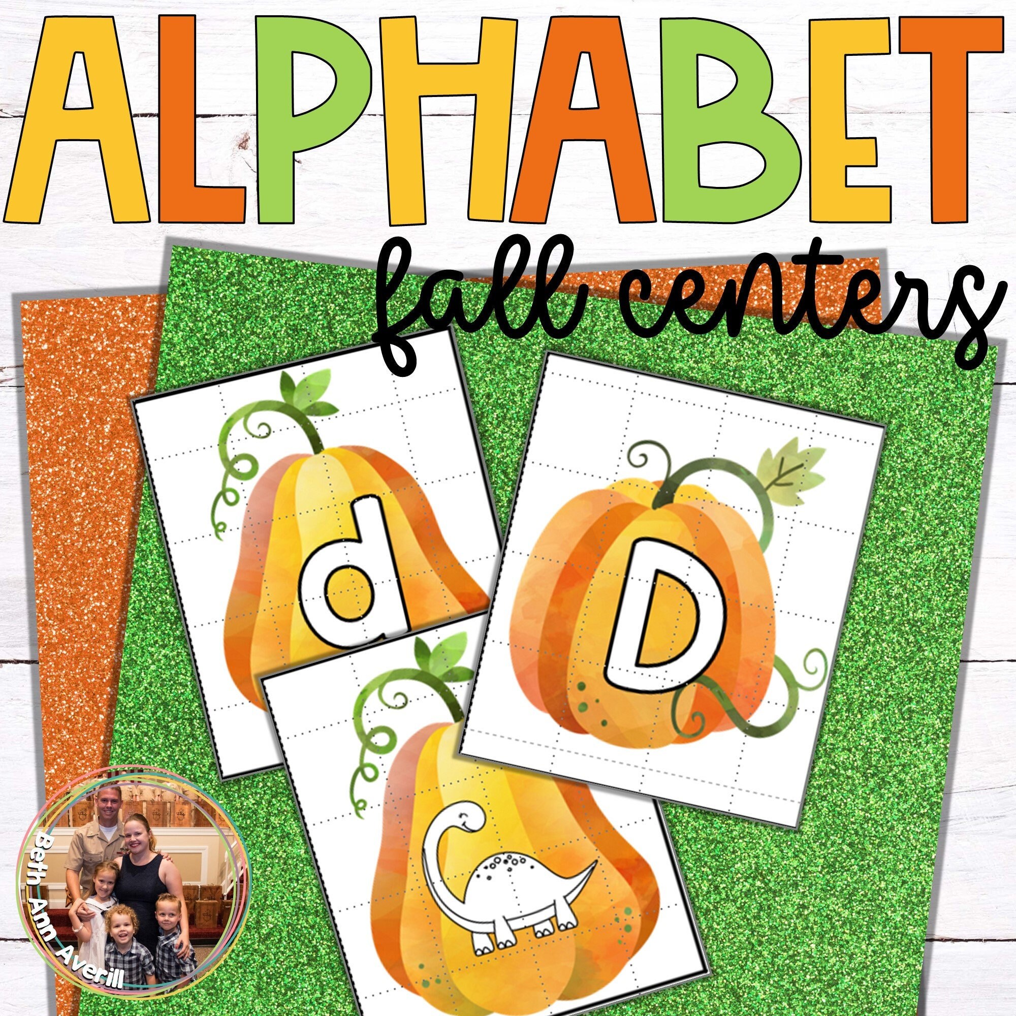 Autumn Sensory Bin Pumpkin Alphabet Matching Center for Preschool - Etsy