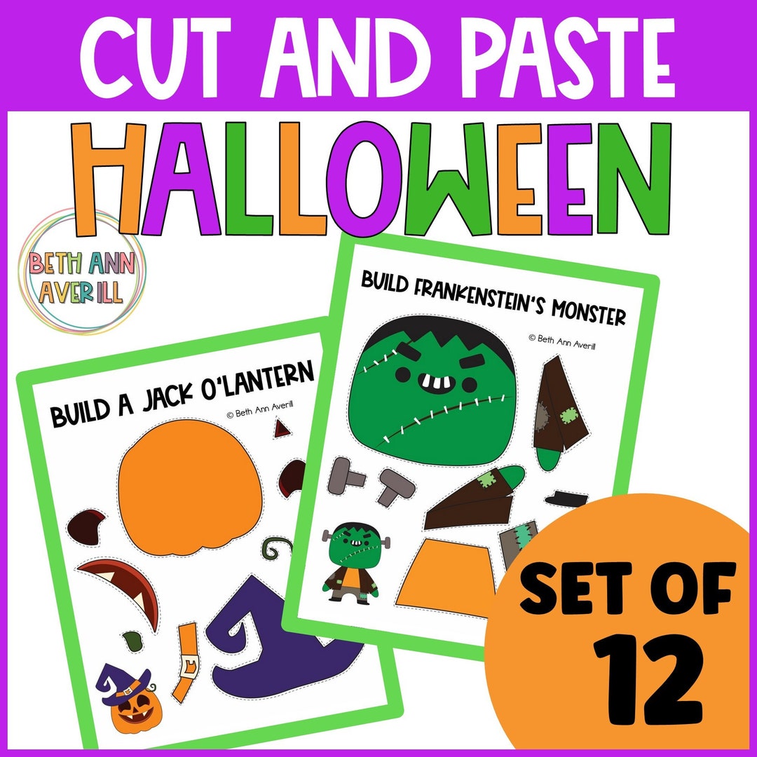 Halloween Prek Scissor Practice Activity Pack With Fun Cut and Paste ...