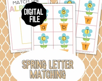 Printable Alphabet Matching With Cookies Upper Case and Lower - Etsy