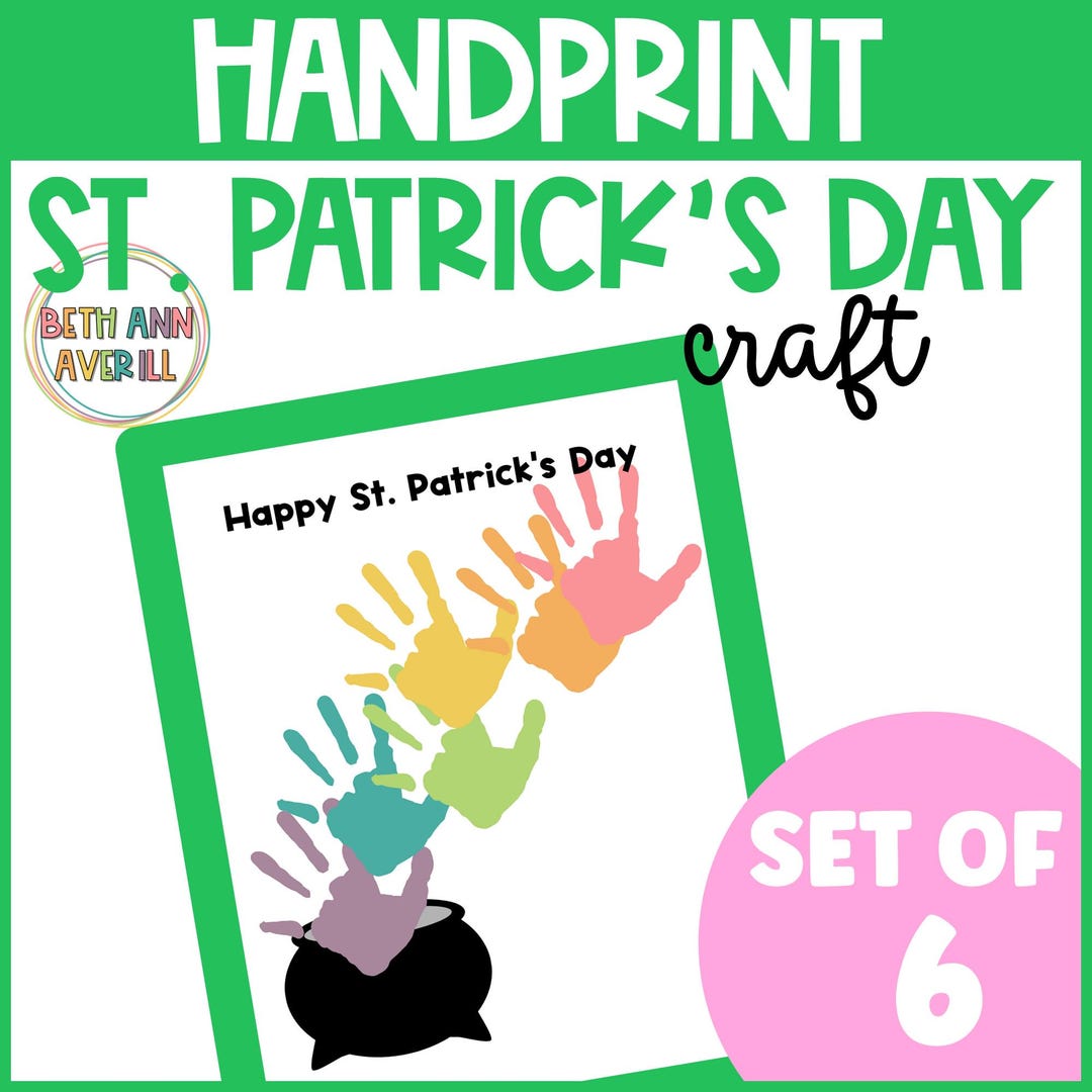St. Patrick's Day Handprint Craft for March Activities Handprint Craft ...