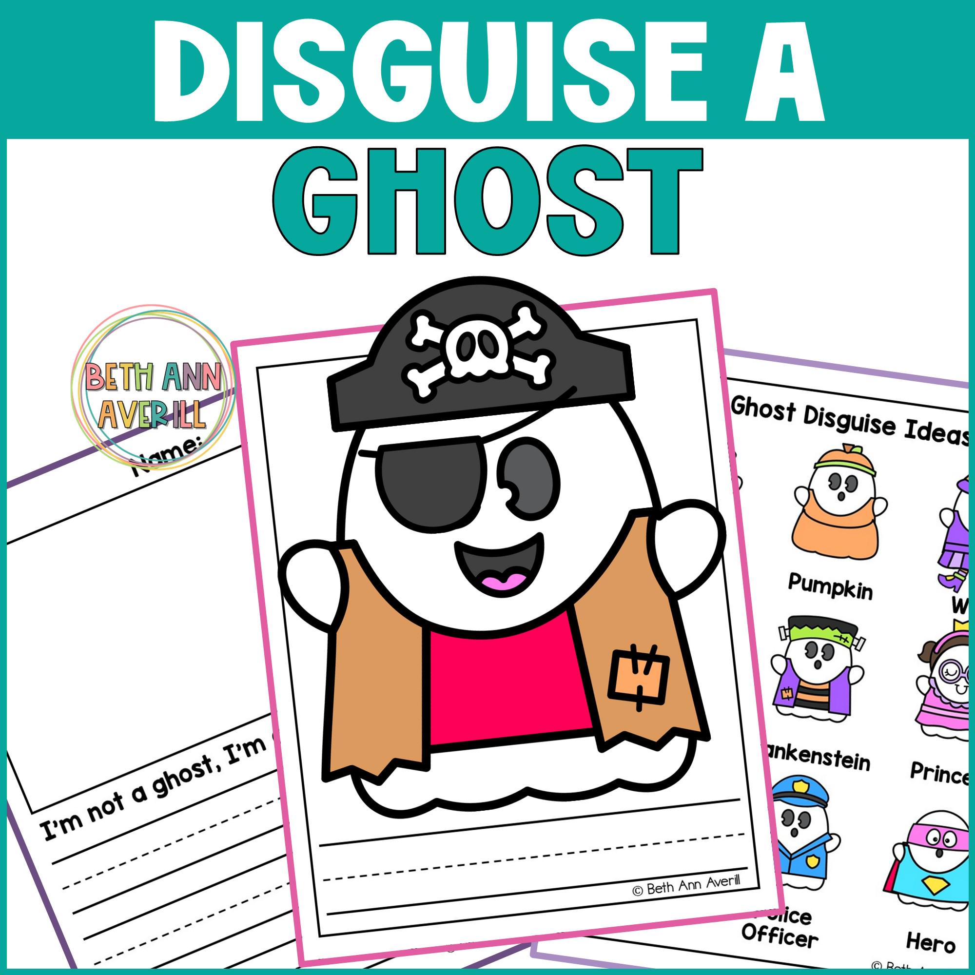 Disguise a Ghost Template Kids Craft Activity for Halloween Bulletin ...