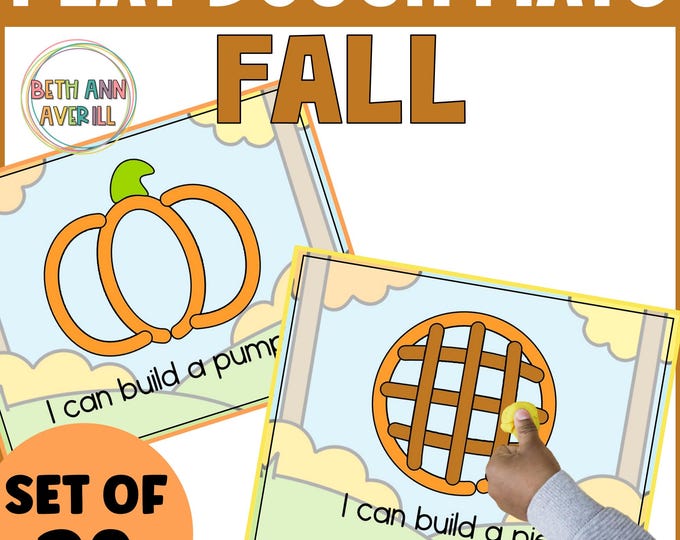Fall Playdough Mats Activities Homeschool Preschool Kindergarten ...