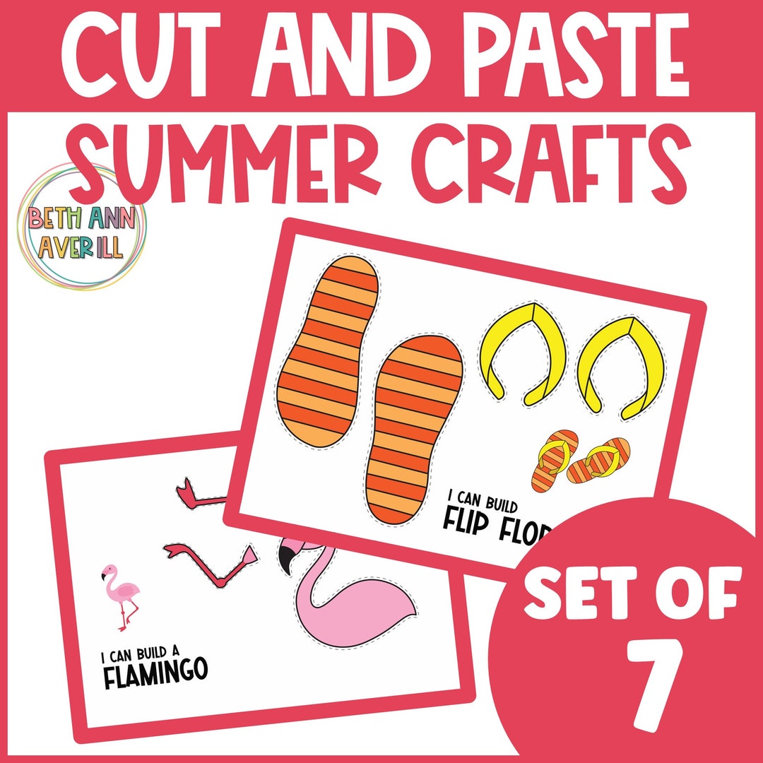 Summer Craft Kindergarten Print and Go Activity for Centers Cut and ...