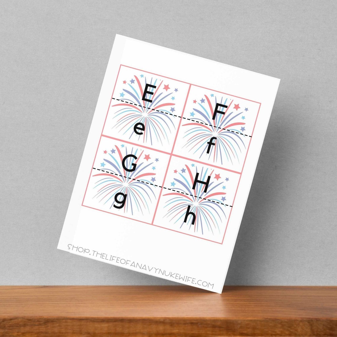 Fireworks Alphabet Matching Puzzle for Preschoolers | Etsy
