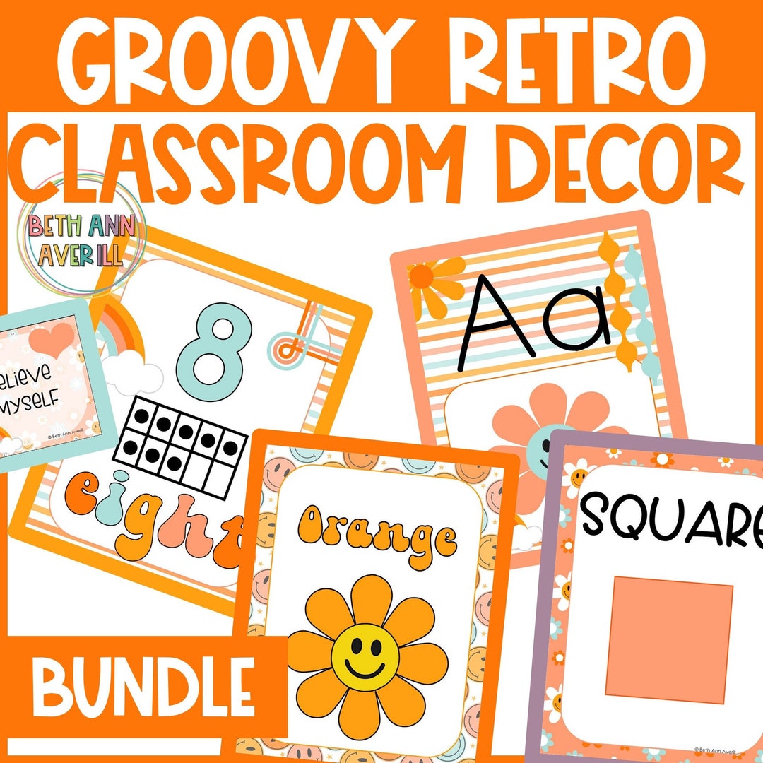 Groovy Boho Retro Classroom FULL BUNDLE. - Etsy